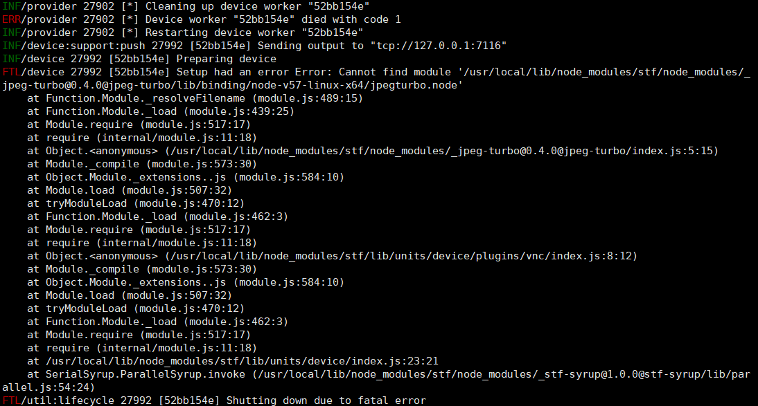 Cannot find module '/usr/local/lib/node_modules/stf/node_modules/_jpeg ...