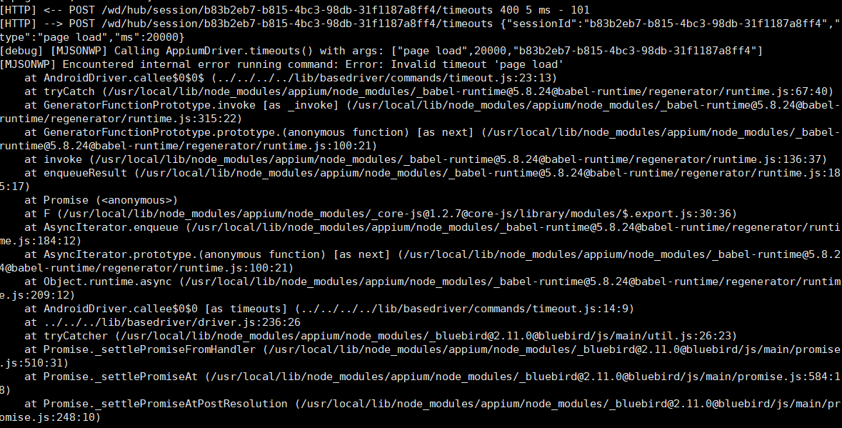 Webdriver cann't use set_page_load_timeout when using appium1.7. · Issue #9982 · appium/appium ...
