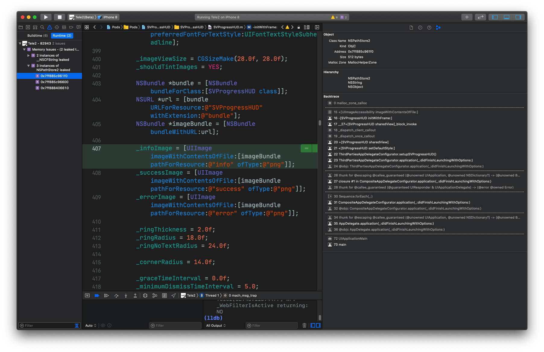 Memory leak when assigning images in initWithFrame · Issue #1076 · SVProgressHUD/SVProgressHUD ...