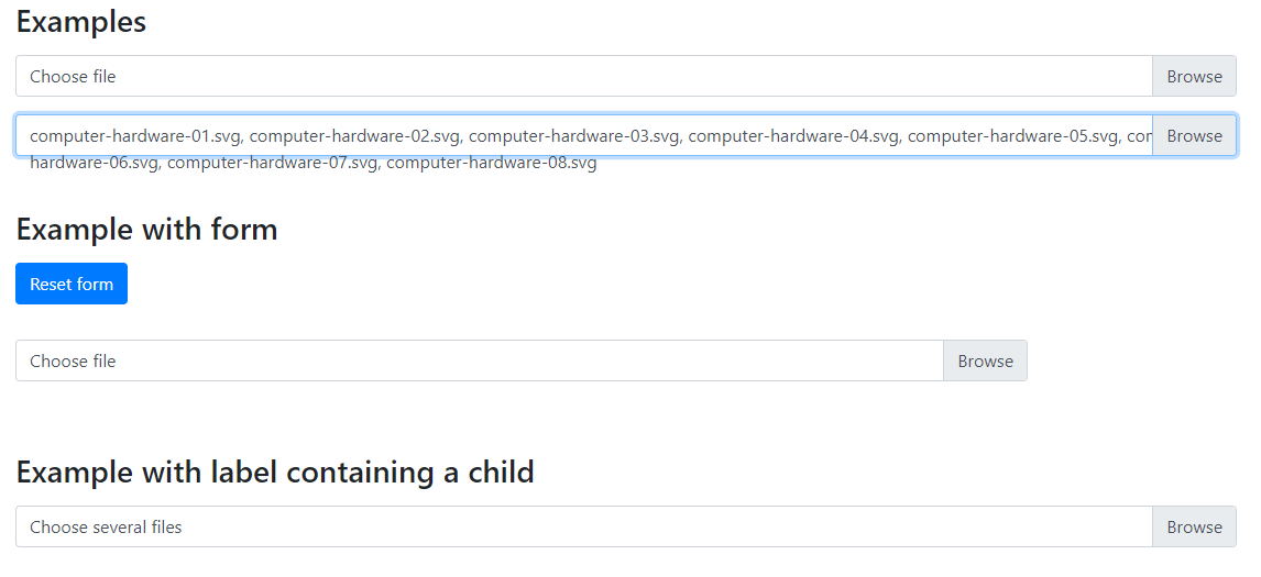 Multiple files & text overflow · Issue #40 · Johann-S/bs-custom-file-input · GitHub