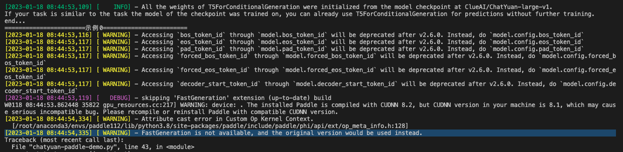 [Bug]: T5 FastTransformer貌似在新版本paddle无法正常使用 · Issue #4510 · PaddlePaddle/PaddleNLP · GitHub