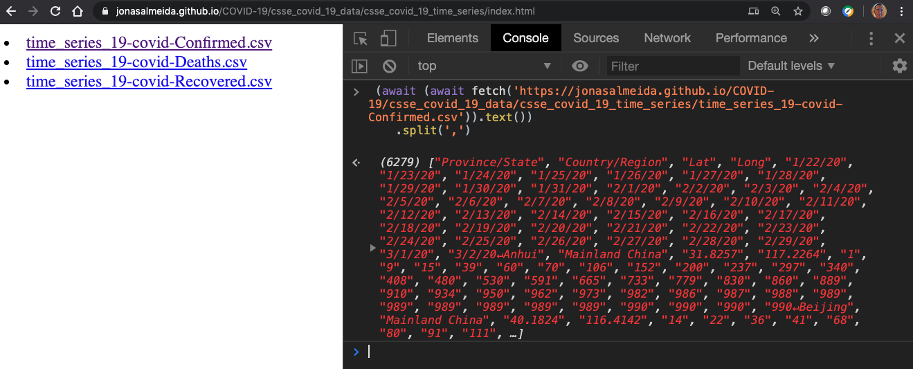 enabling fetching csv datafiles by jonasalmeida · Pull Request #220 ...