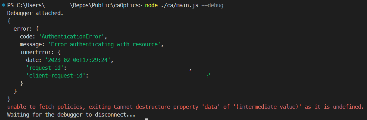 Does not work with gov environments yet · Issue #4 · jsa2/caOptics · GitHub