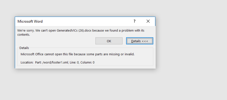Word error on open of generated document, footer related · Issue #216 ...