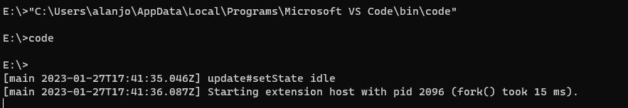 VSCode spews diagnostic logs to the CMD prompt while I am trying to use ...