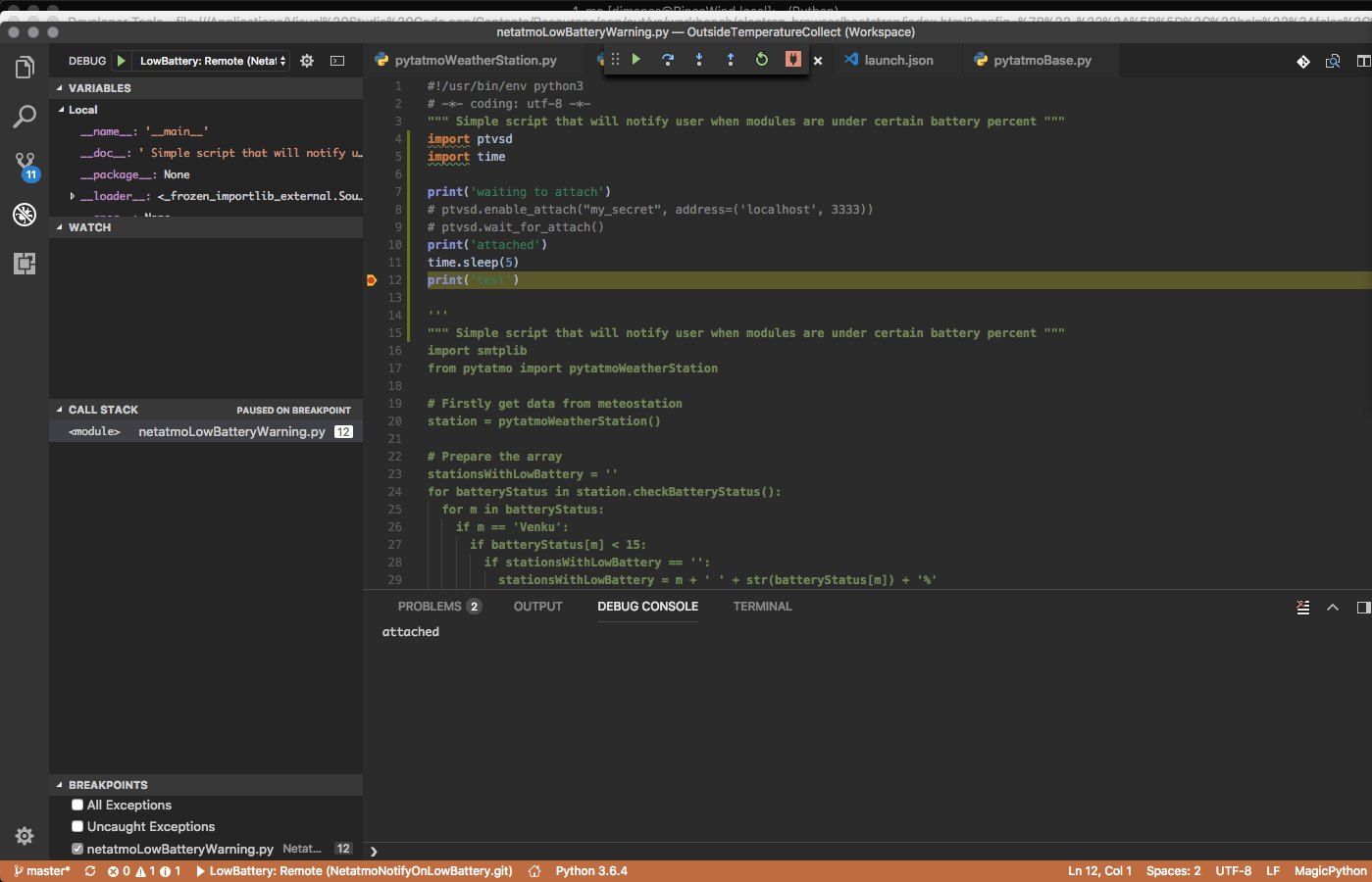 VSCode remote debug not working on MacOS · Issue #819 · microsoft ...
