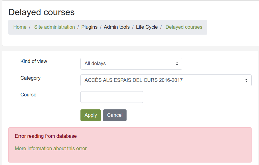 Sql Syntax Error · Issue 113 · Learnweb Moodle Tool Lifecycle · Github
