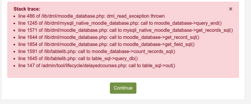 Sql Syntax Error · Issue 113 · Learnweb Moodle Tool Lifecycle · Github