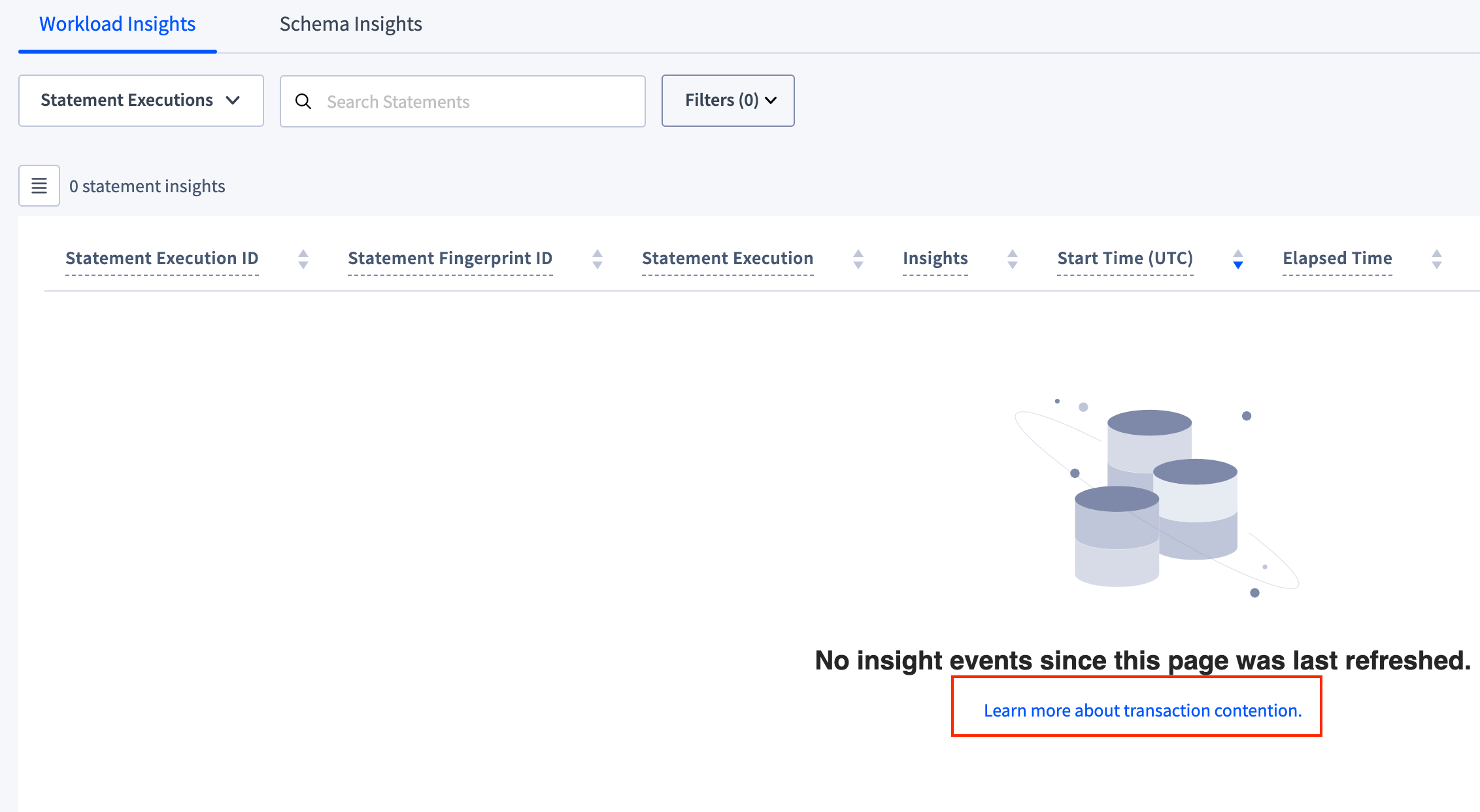 The no insights message should be the same on all pages and should link to the Insights page ...