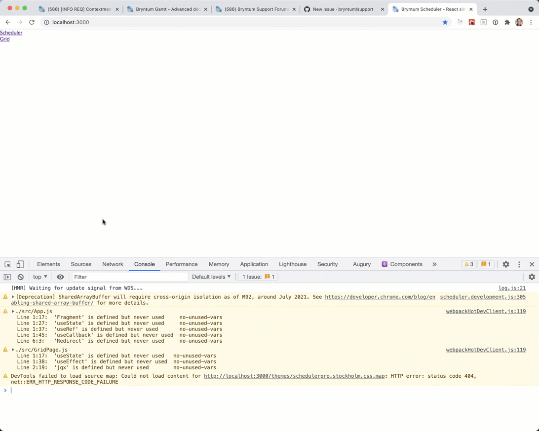 Destroyed scheduler still handles events · Issue #3212 · bryntum/support · GitHub