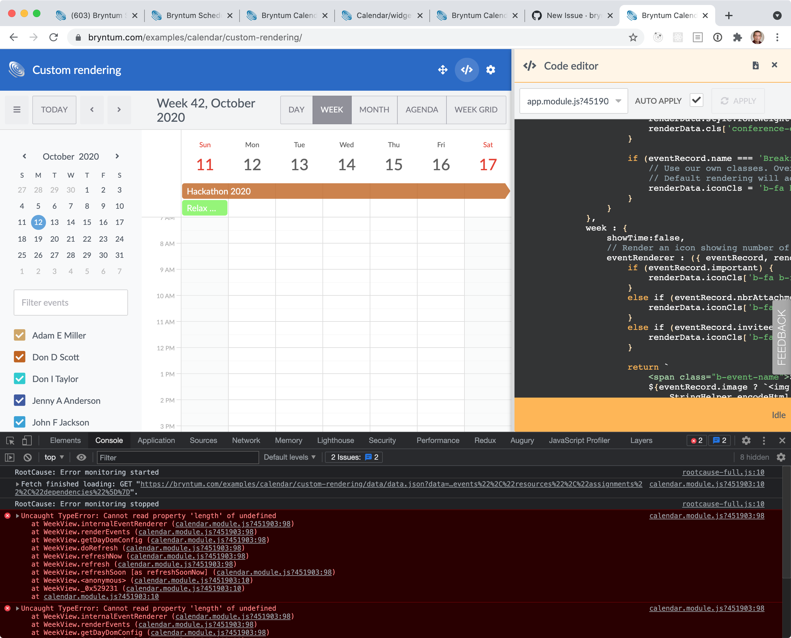 showTime:false on Calendar WeekView throws + make showTime public · Issue #3239 · bryntum ...
