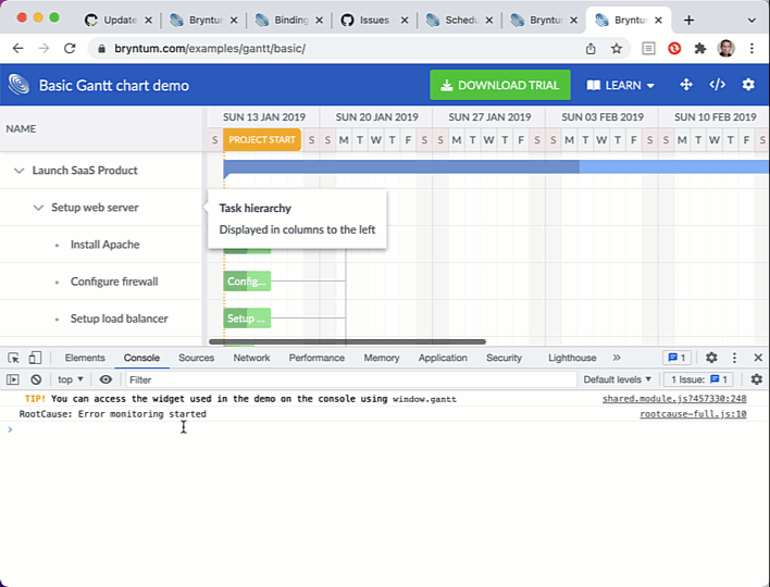 Assigning tasks to project when `syncDataOnLoad:true` results in empty Gantt · Issue #4370 ...