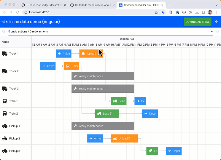 `UndoRedo` widget doesn't catch the project if configured standalone in Angular · Issue #3789 ...