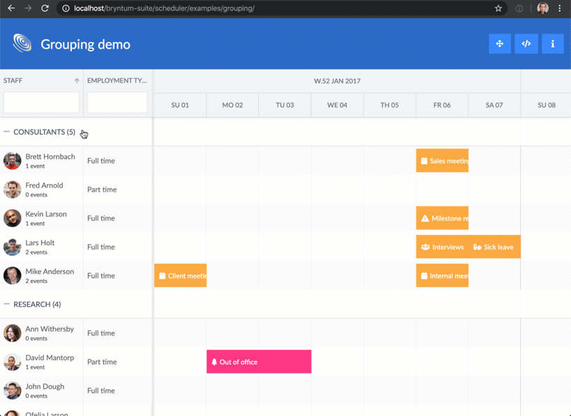 Blank records added on stop grouping of filtered grid · Issue #521 · bryntum/support · GitHub