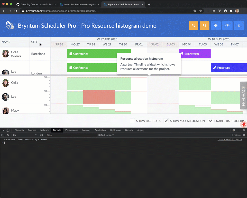 Grouping feature throws in Scheduler Pro Resource Histogram demo · Issue #1313 · bryntum/support ...