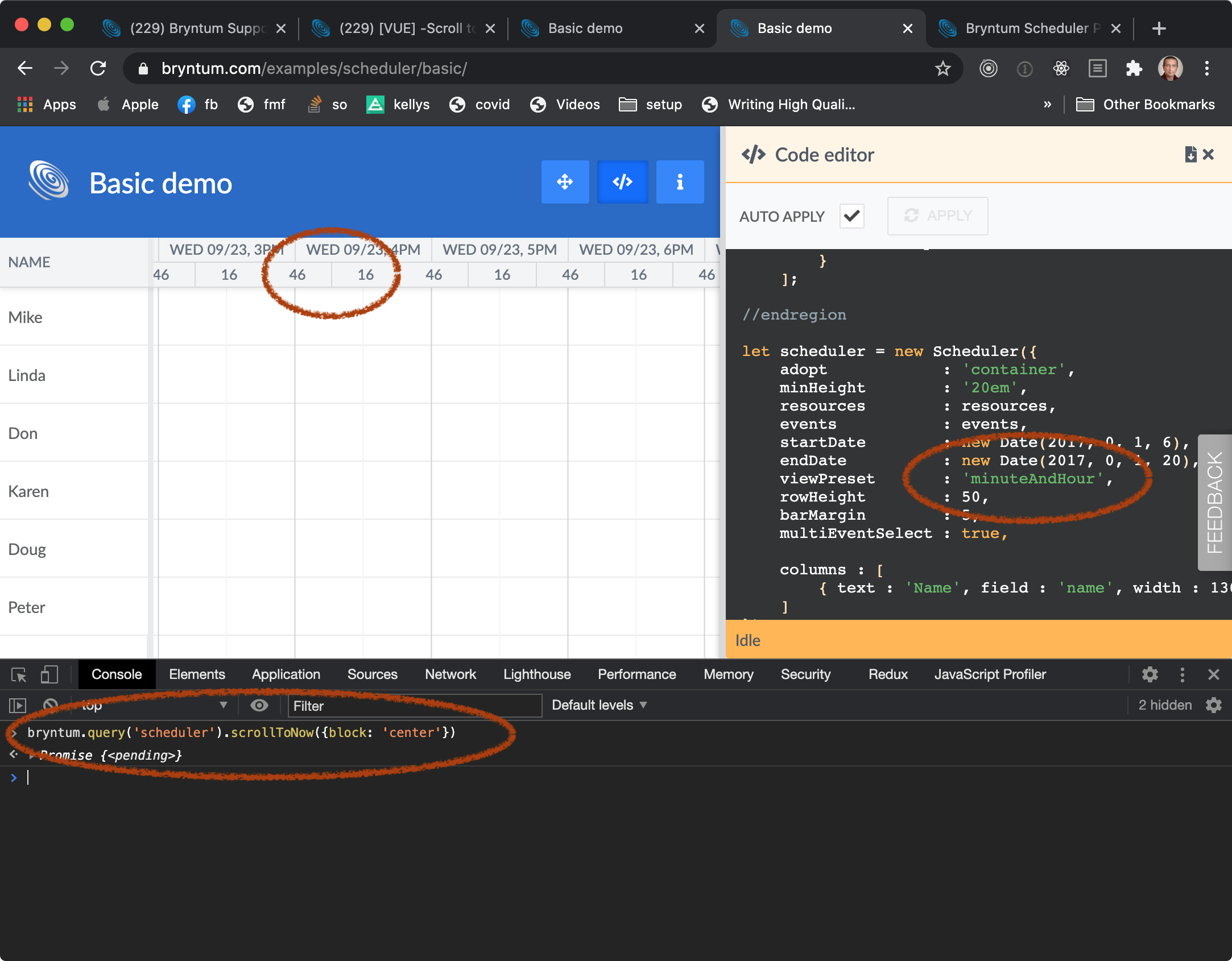 scrollToNow() results in wrong timeline headers · Issue #1564 · bryntum/support · GitHub