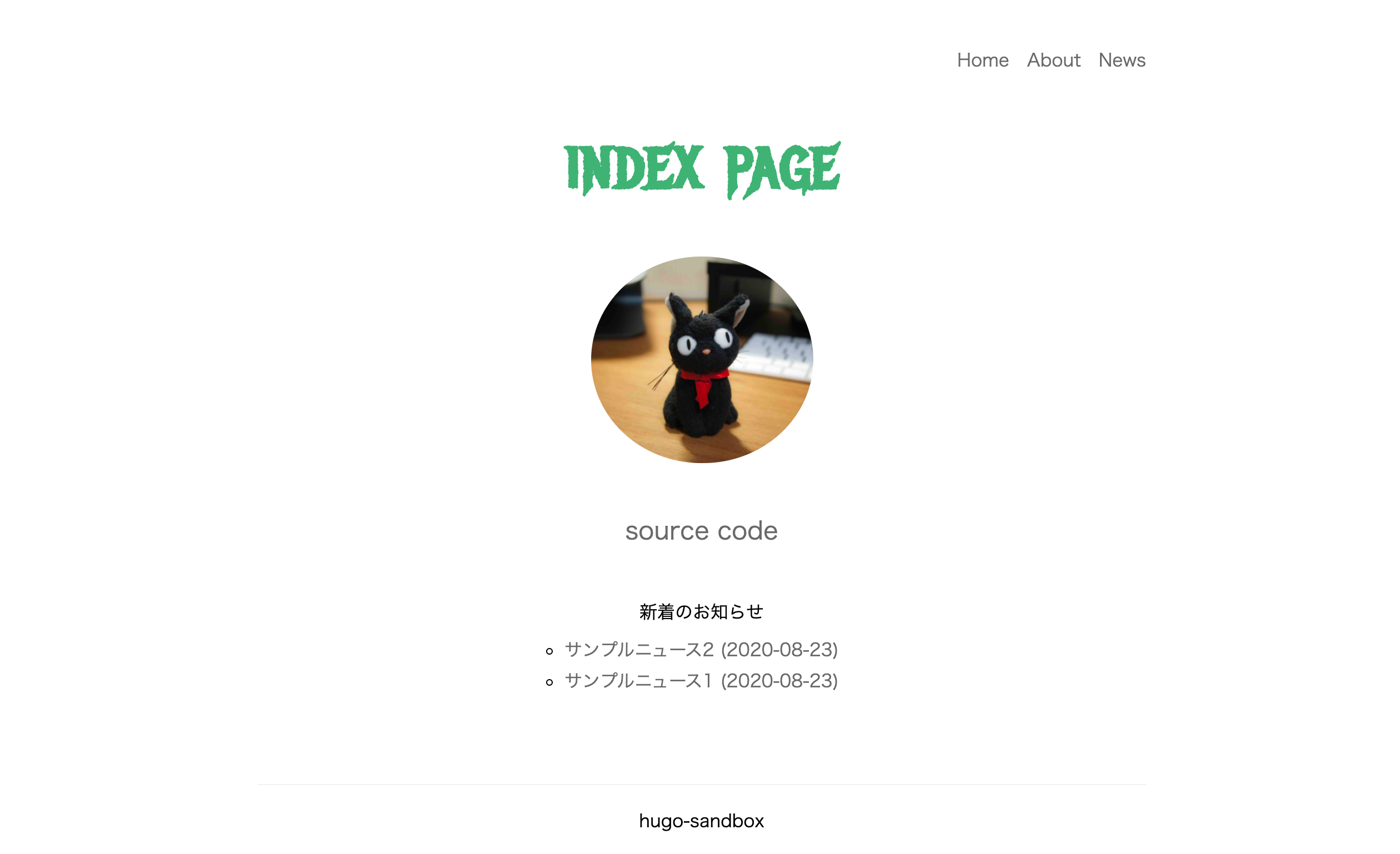 GitHub - youichiro/hugo-sandbox: Hugoで静的サイトを作成するときのテンプレート