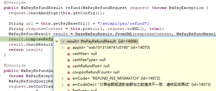 微信申请退款接口组装退款代金券空指针 · Issue #646 · binarywang/WxJava · GitHub