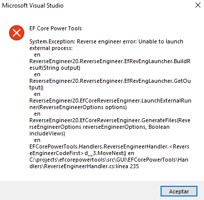 EF Core Power Tools reverse engineering error · Issue #115 · ErikEJ/EFCorePowerTools · GitHub