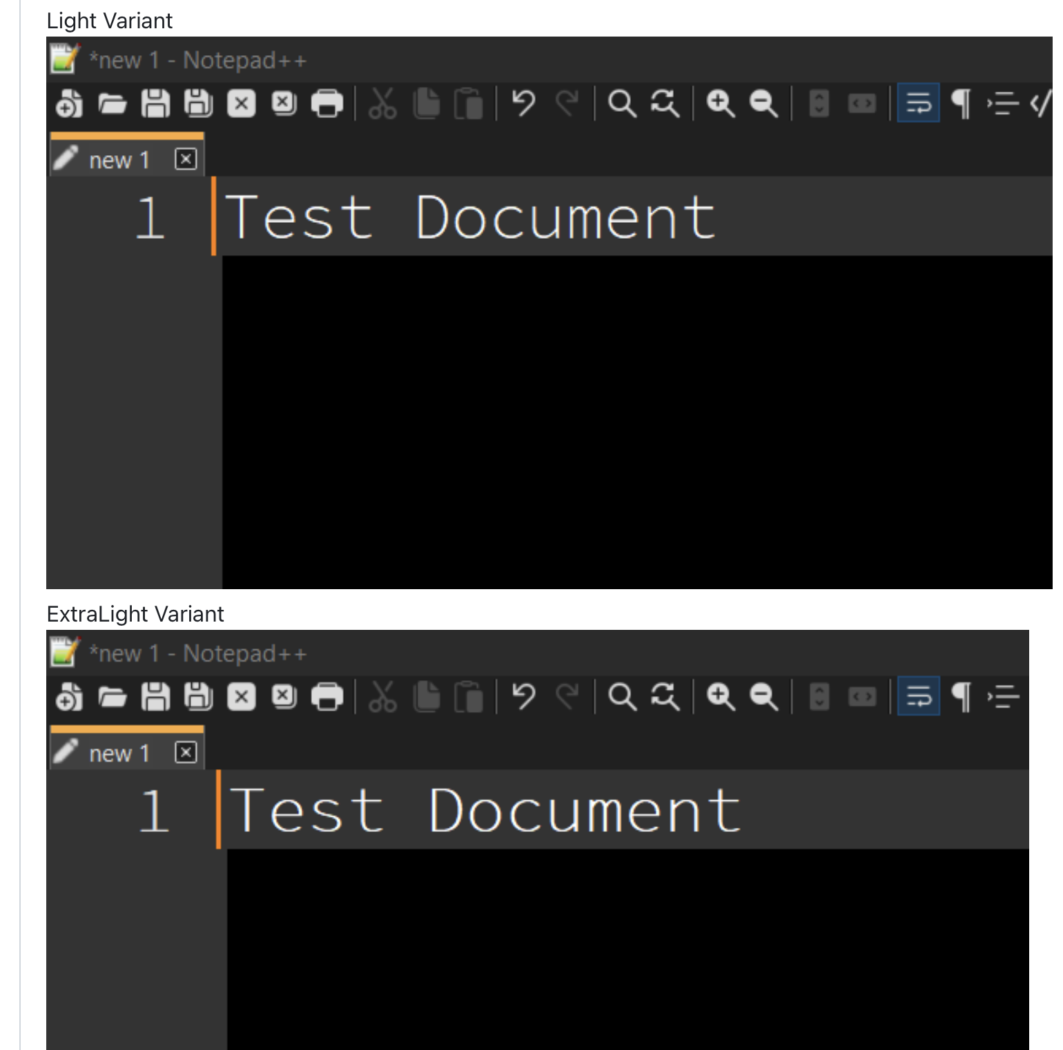 Source Code Pro 2.042 In ExtraLight and ExtraLight Italic variants each character has more width ...