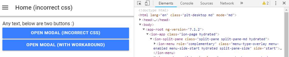 [4.0.0] ng-content work incorrect, example https://endykaufman.github.io/ionic-4-ng-conent-bug ...
