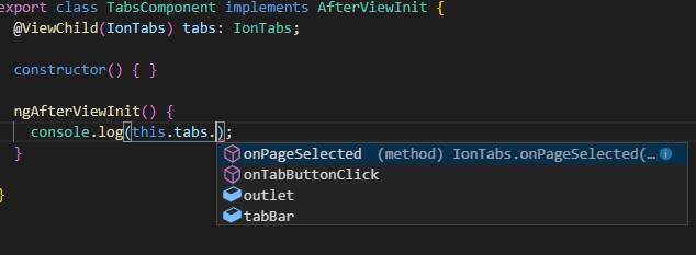 [v4-beta.18] Property 'select' does not exist on type 'IonTabs ...