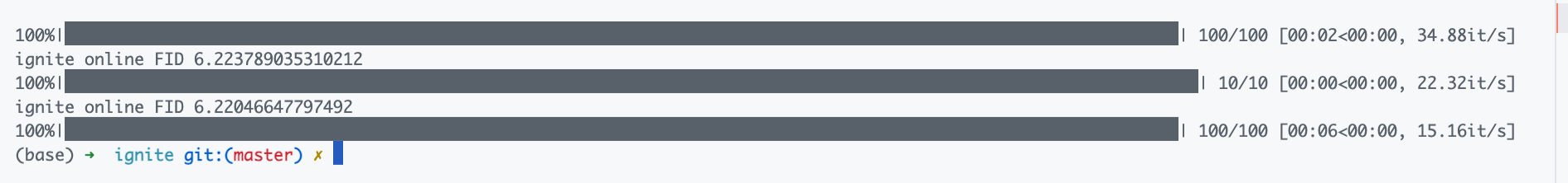 FID calculation is five orders of magnitude different from the ...