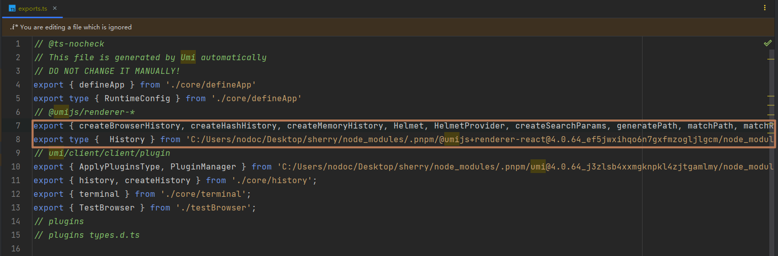 bug: useOutlet 等来自 umijs 的 api 丢失类型 · Issue #1598 · umijs/dumi · GitHub