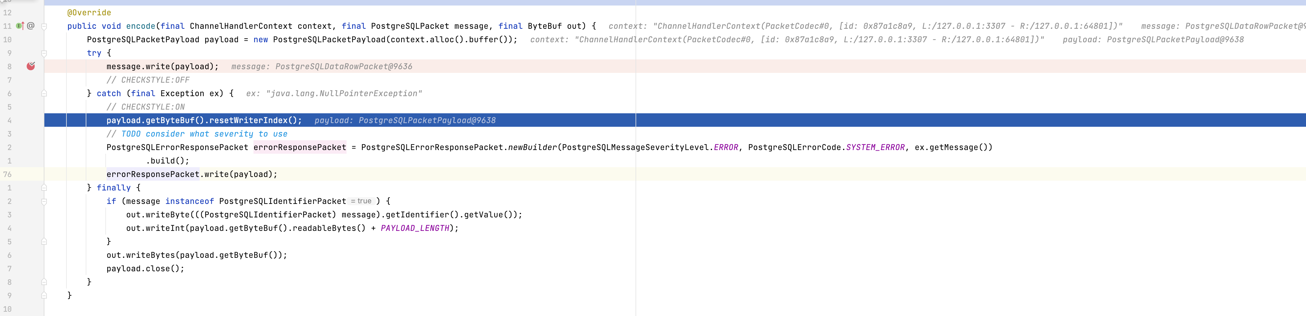 Npe Occurred When Postgresql Write Null Value In Binary Format · Issue 9126