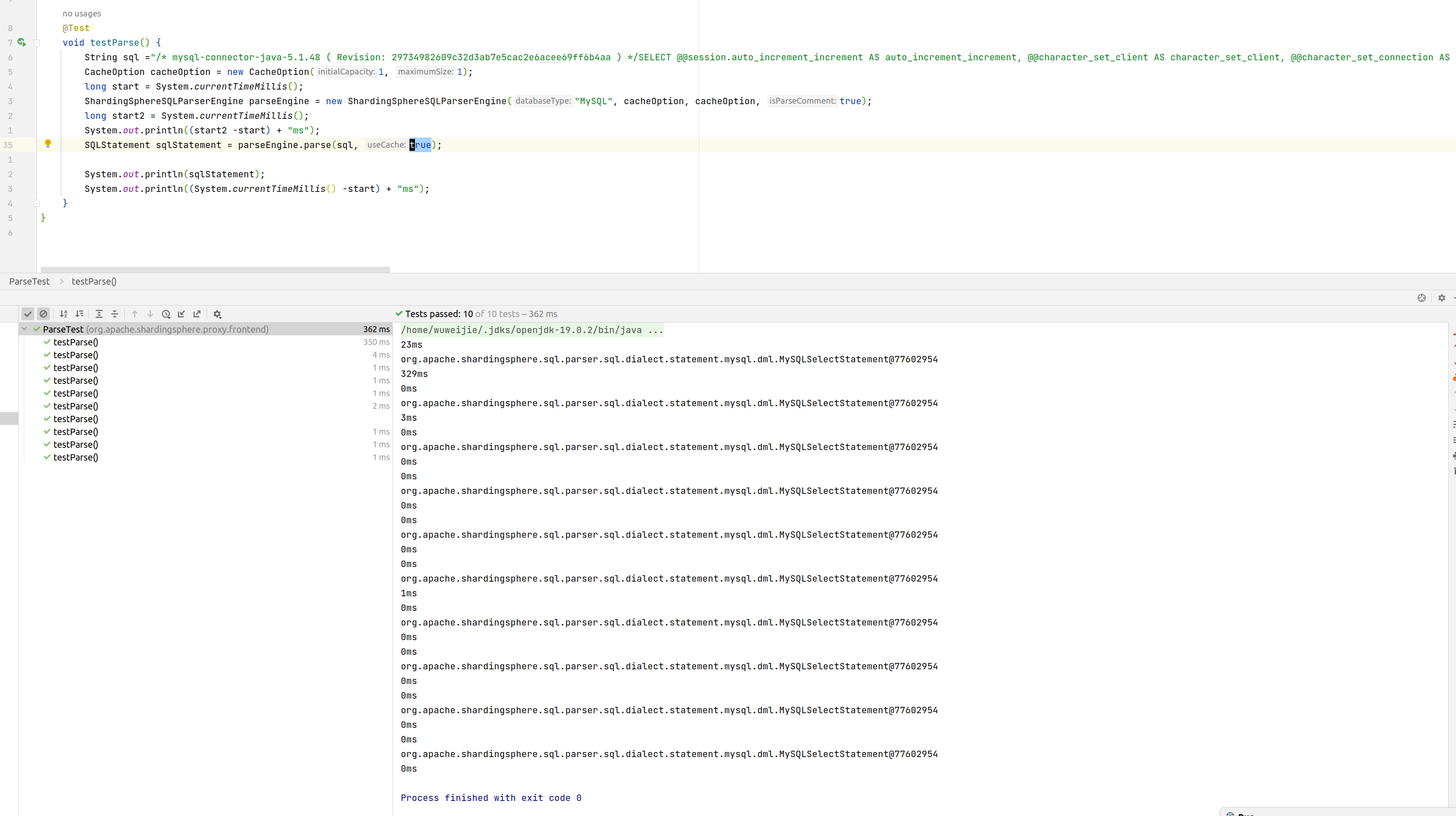 When the application is first started, a small number of requests for ...