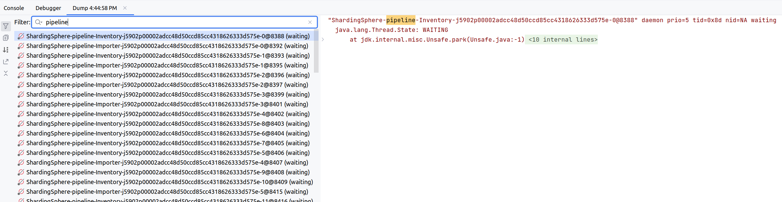 Probably threads leakage occurs in org.apache.shardingsphere.data.pipeline.core.execute ...