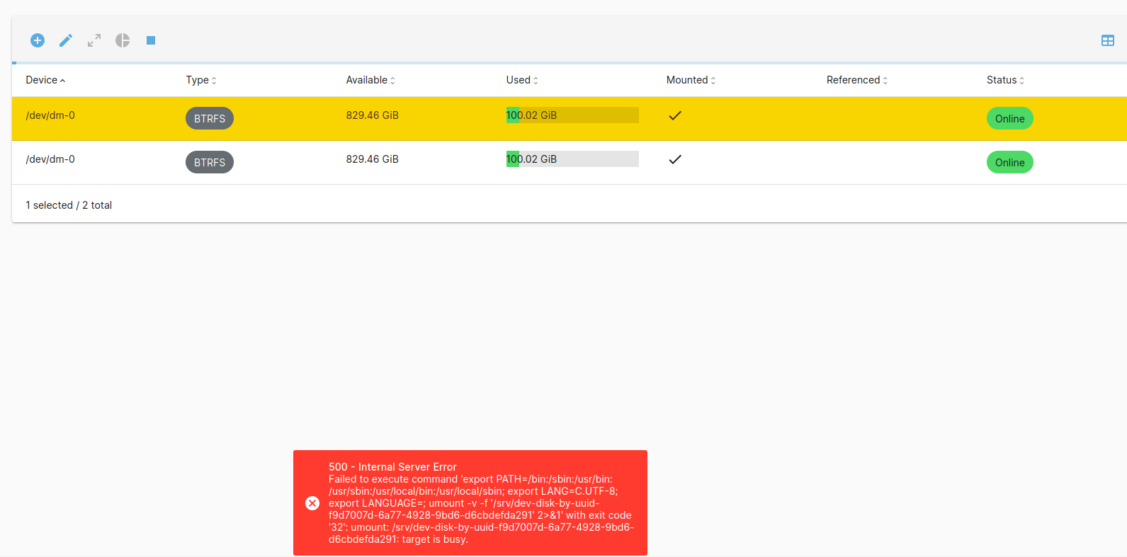 Cannot remove storage · Issue #1366 · openmediavault/openmediavault · GitHub