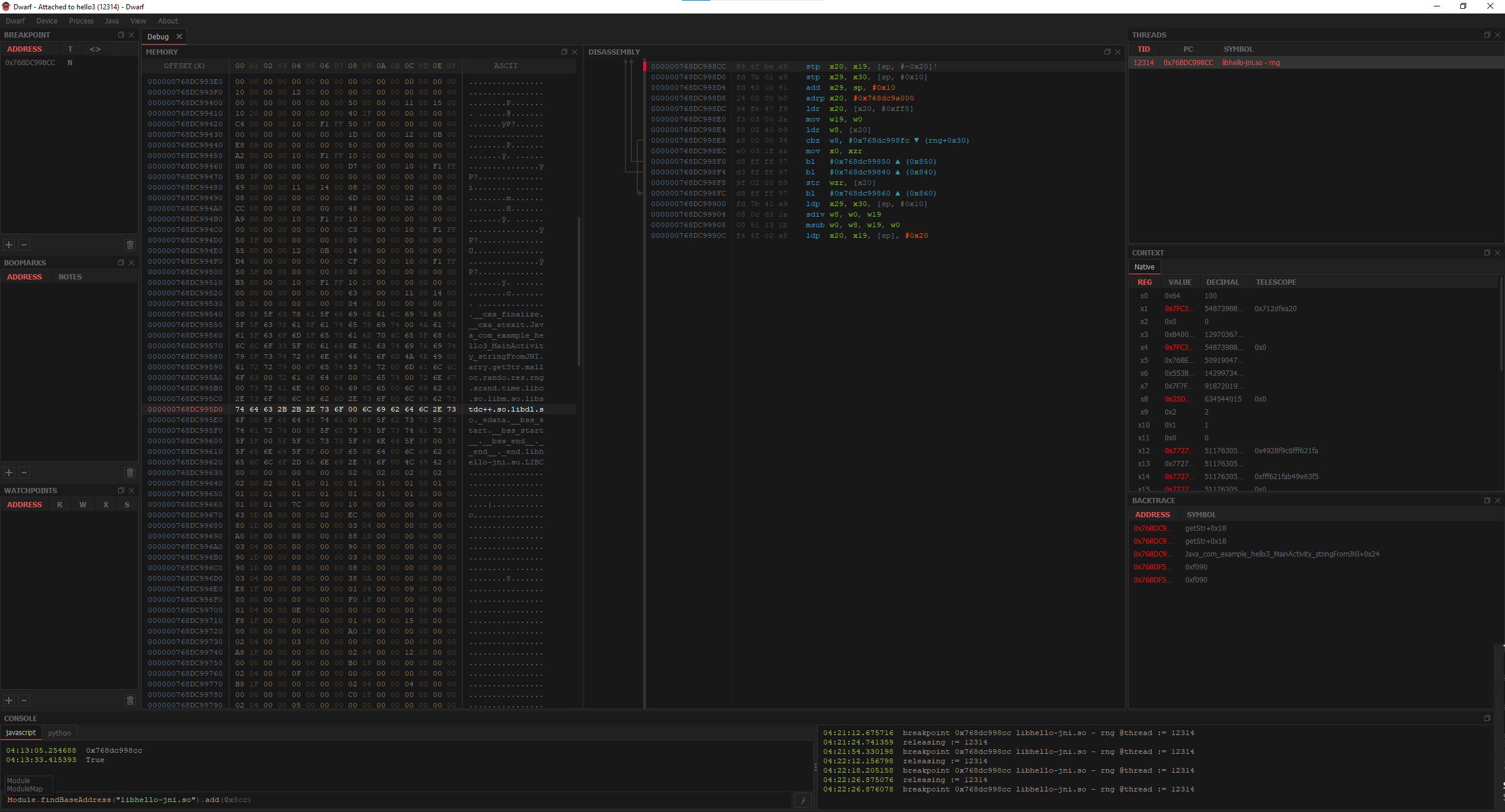 ReferenceError: breakpoint is not defined · Issue #93 · iGio90/Dwarf · GitHub