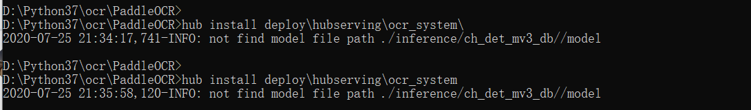 我无法安装检测+识别串联服务模块,三天没解决 · Issue #418 · PaddlePaddle/PaddleOCR · GitHub