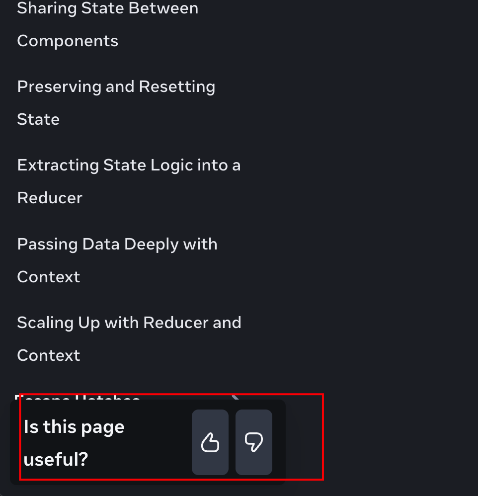 In Documentationpop Ups Which Shows `is This Page Useful` Will Never Disapper · Issue 6028 