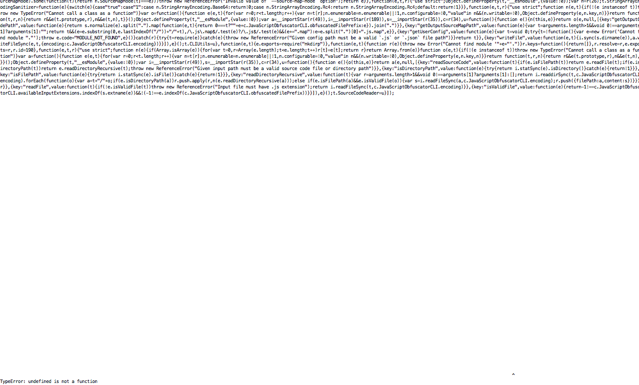 cli throwing error "TypeError: undefined is not a function" · Issue ...