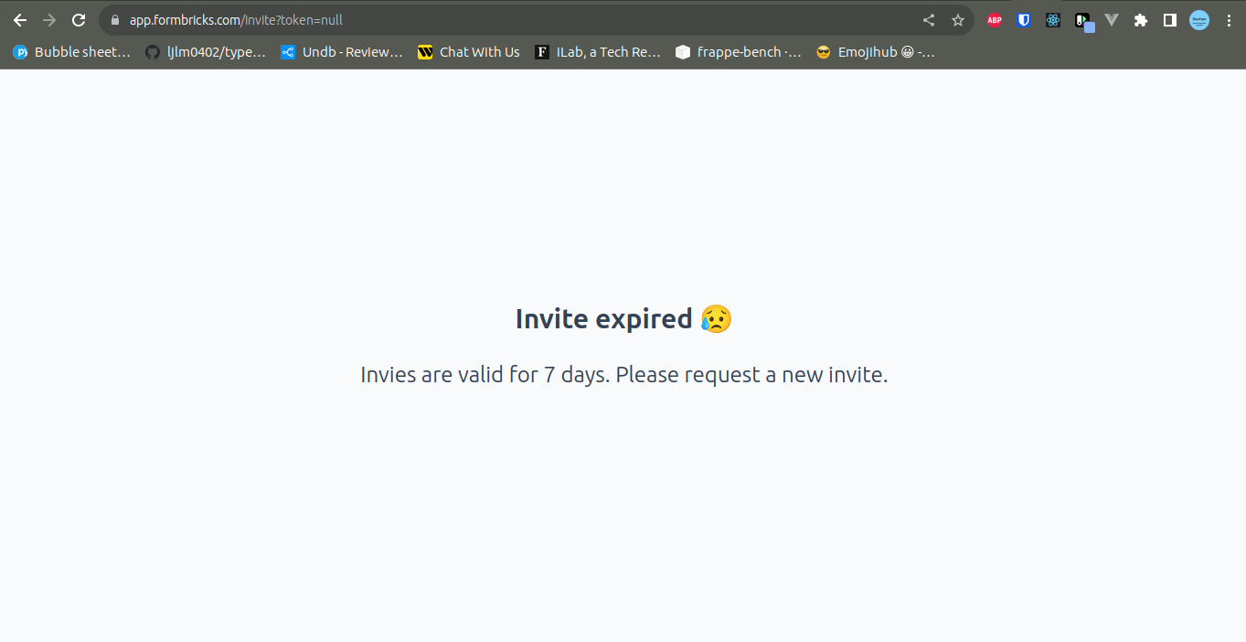 [BUG]: Invite expired - Github Auth · Issue #778 · formbricks/formbricks · GitHub