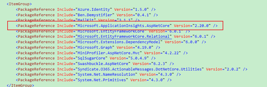 Use Application Insights In Net Core 60 With Azure Ad · Issue 2618 0659