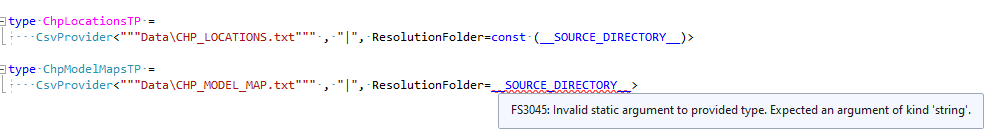 __SOURCE_DIRECTORY__ not considered valid static type provider parameter · Issue #1265 · dotnet ...