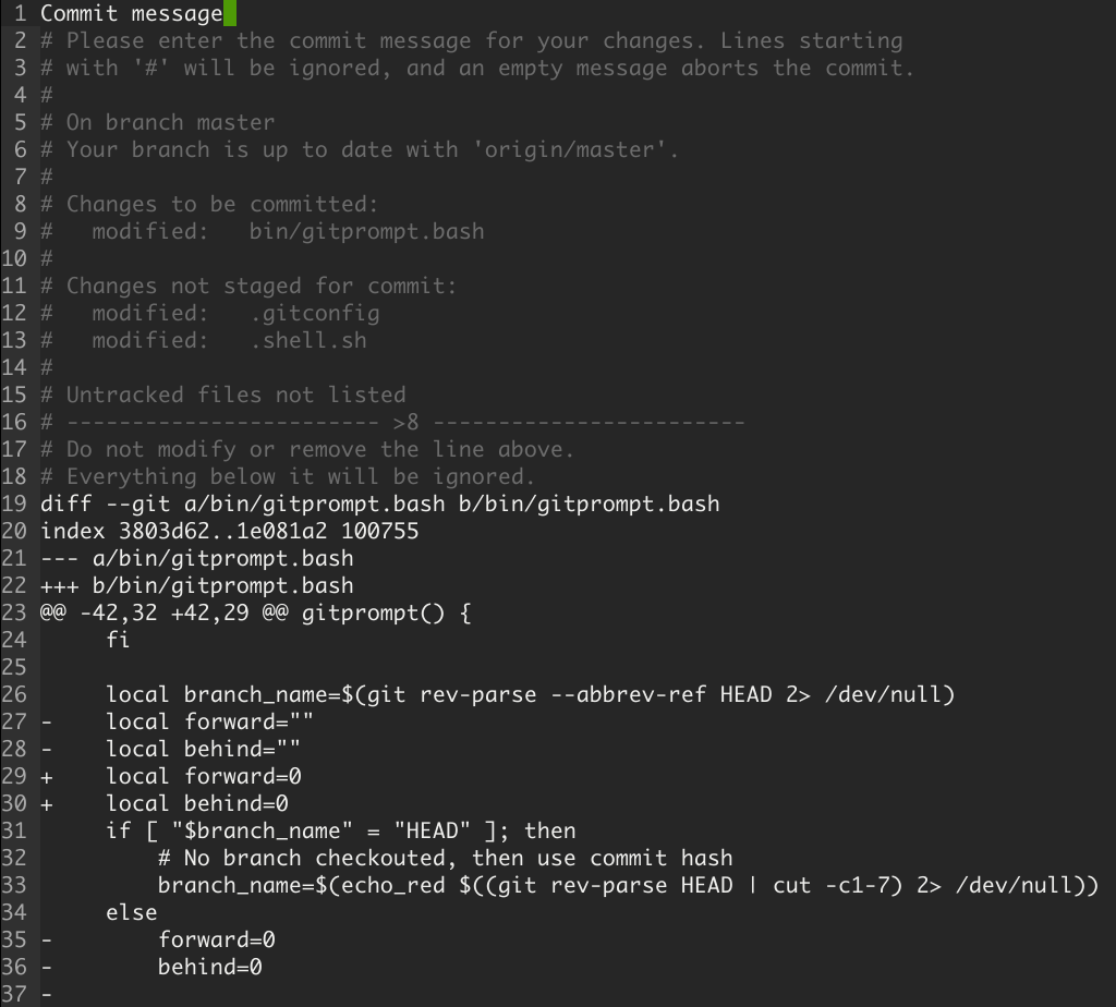 Support `git commit --verbose` · Issue #1314 · zyedidia/micro · GitHub