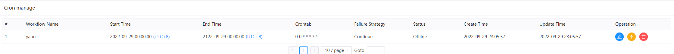 [Feature][UI] Add crontab management page in Project level. · Issue ...