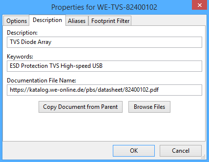 Add WE-TVS-82400102 TVS Diode (!2022) · Merge requests · KiCad / KiCad ...