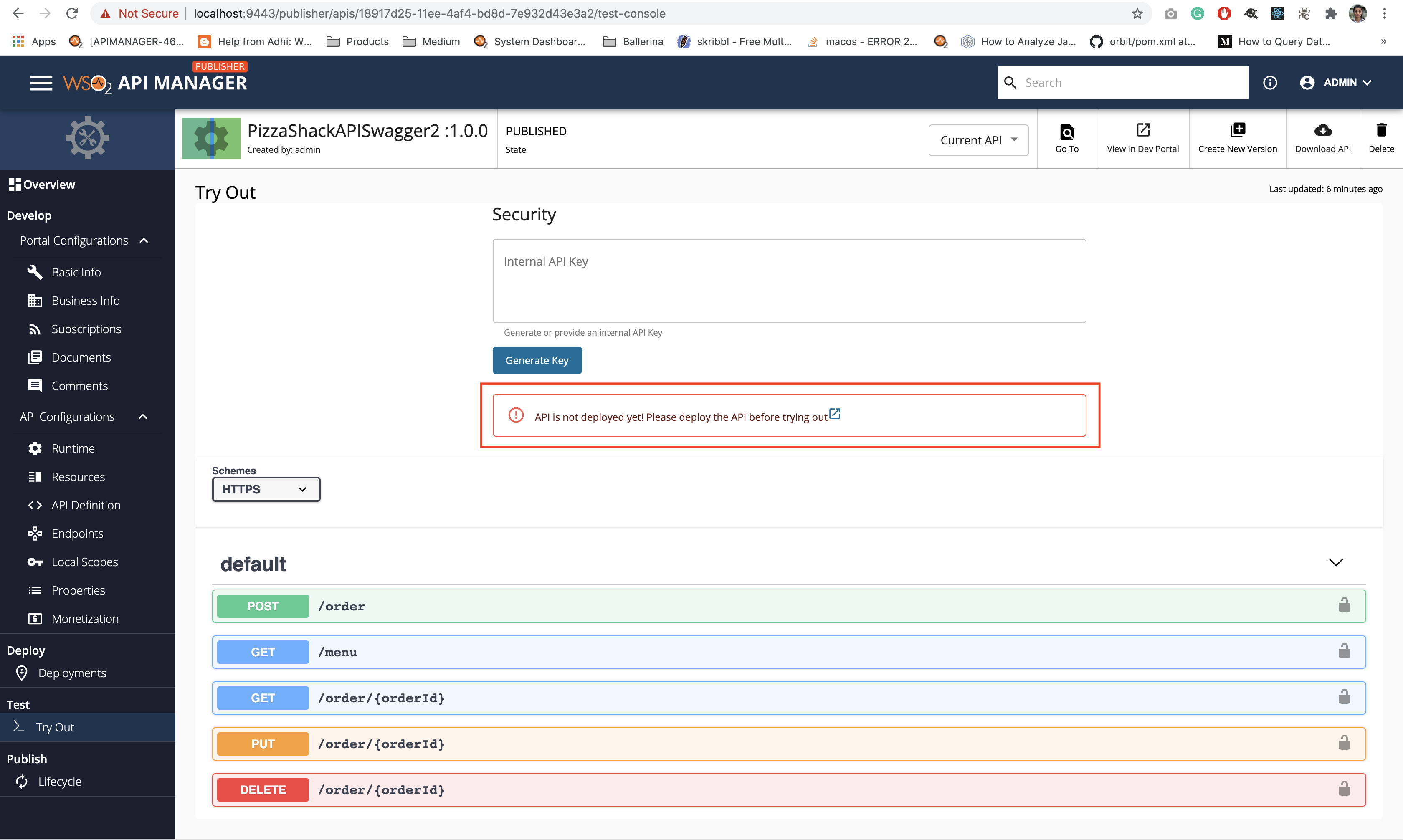 [APIM-4.0.0][Beta]-Fault warning message in publisher portal for APIs without deployments ...