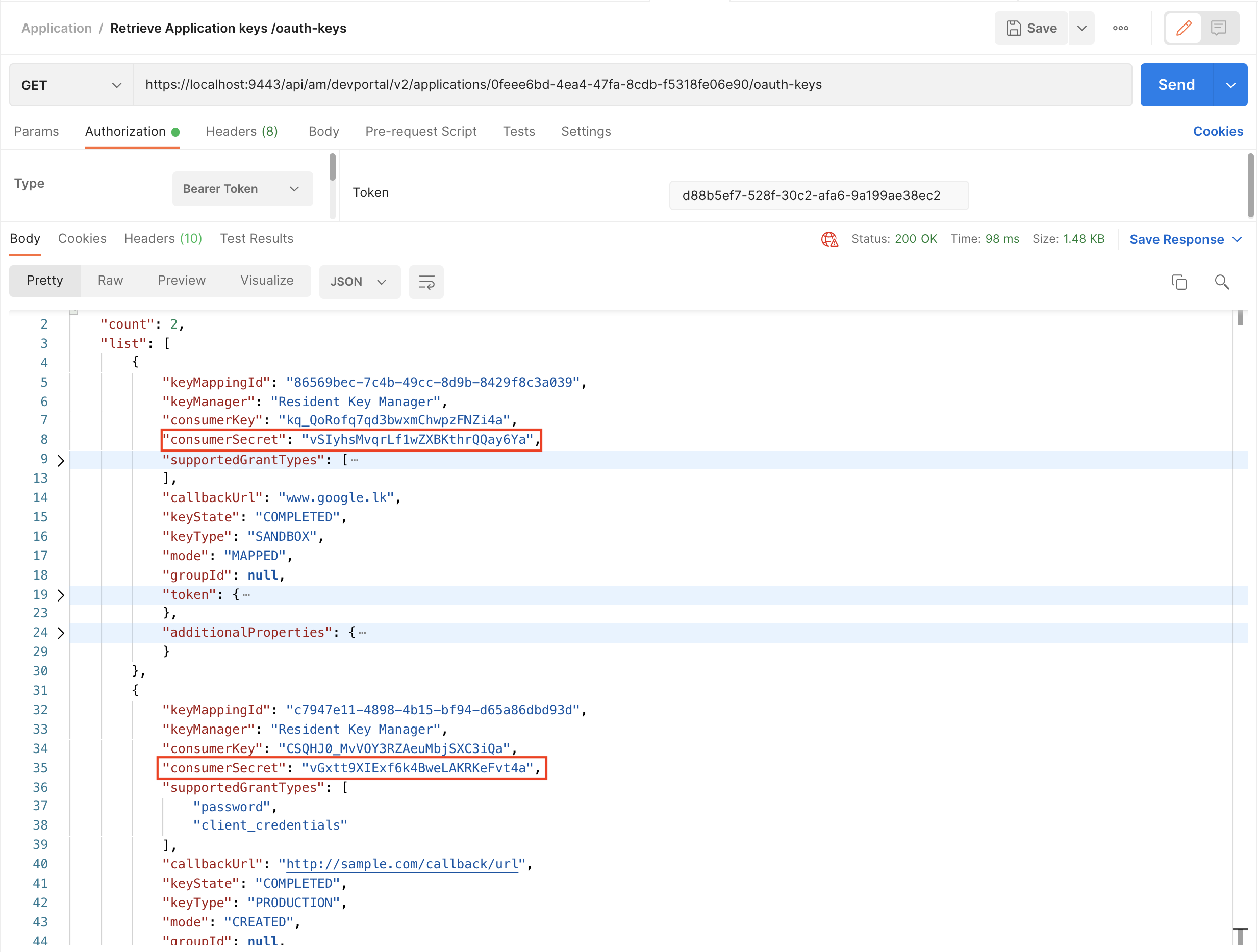 [APIM-4.0.0]-Issue while generating application keys using devportal REST API calls · Issue ...