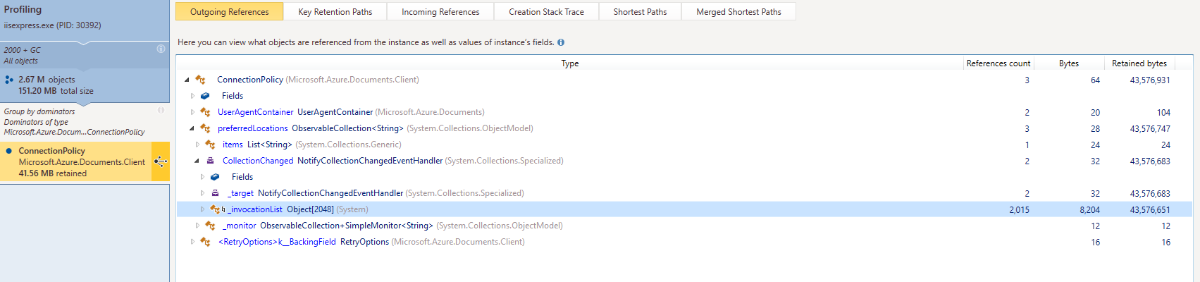 Resource leak when using ConnectionPolicy.Default · Issue #164 · Azure/azure-cosmos-dotnet-v2 ...