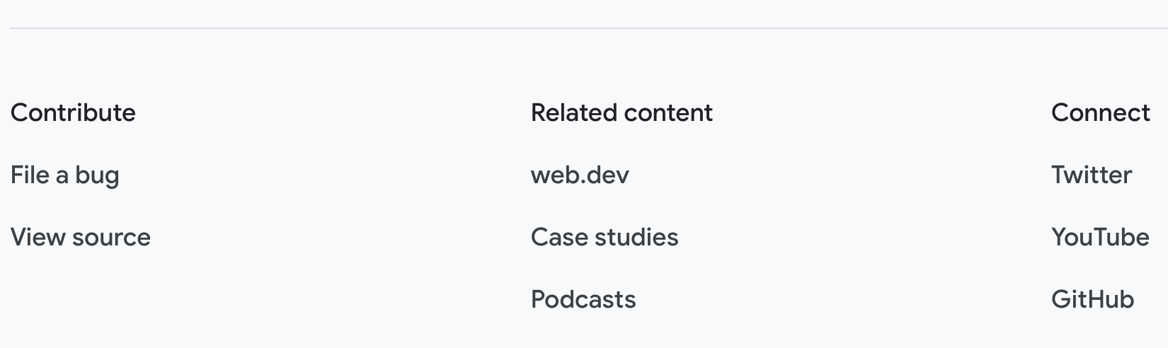 Differentiate footer headings from links · Issue #4685 · GoogleChrome/developer.chrome.com · GitHub
