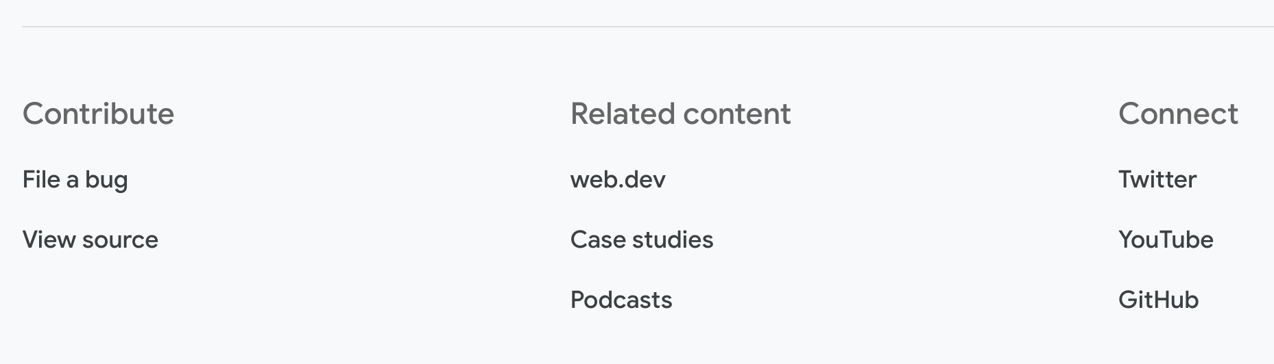 Differentiate footer headings from links · Issue #4685 · GoogleChrome/developer.chrome.com · GitHub