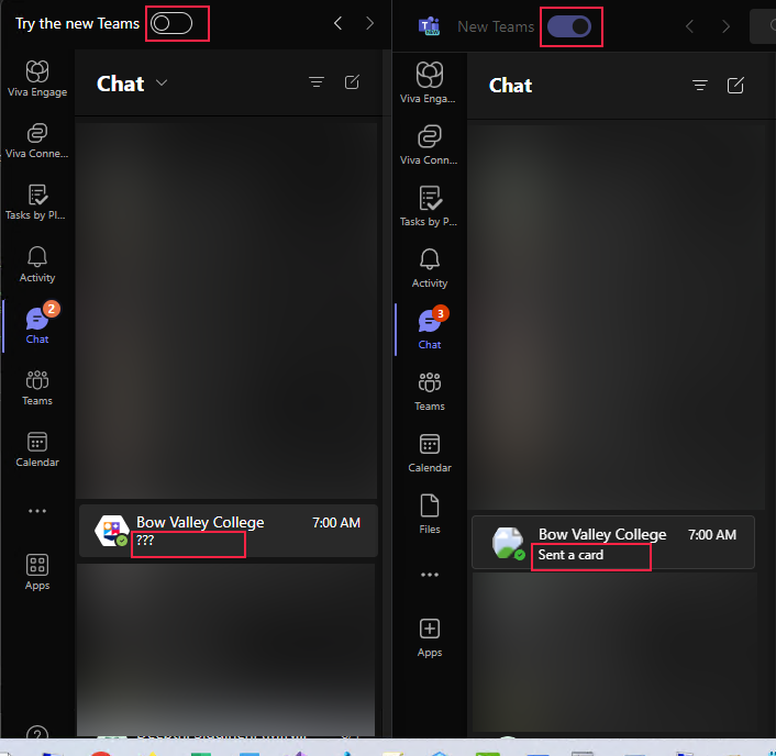 Teams Bot Notification Message for Adaptive Card in New Teams Client not showing correctly ...