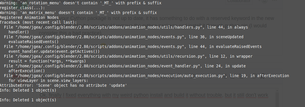 AN not working at all, not even connecting nodes · Issue #1109 · JacquesLucke/animation_nodes ...