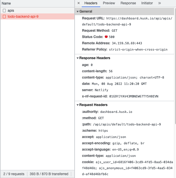 /apis return 500 when querying unexists api name · Issue #589 · kubeshop/kusk-gateway · GitHub